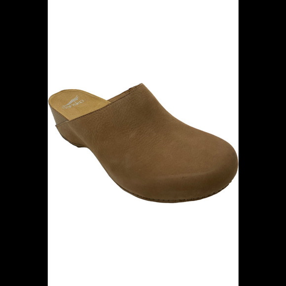 Dansko | Shoes | Dansko Openback Leather Clogs Talulah Tan Nubuck ...